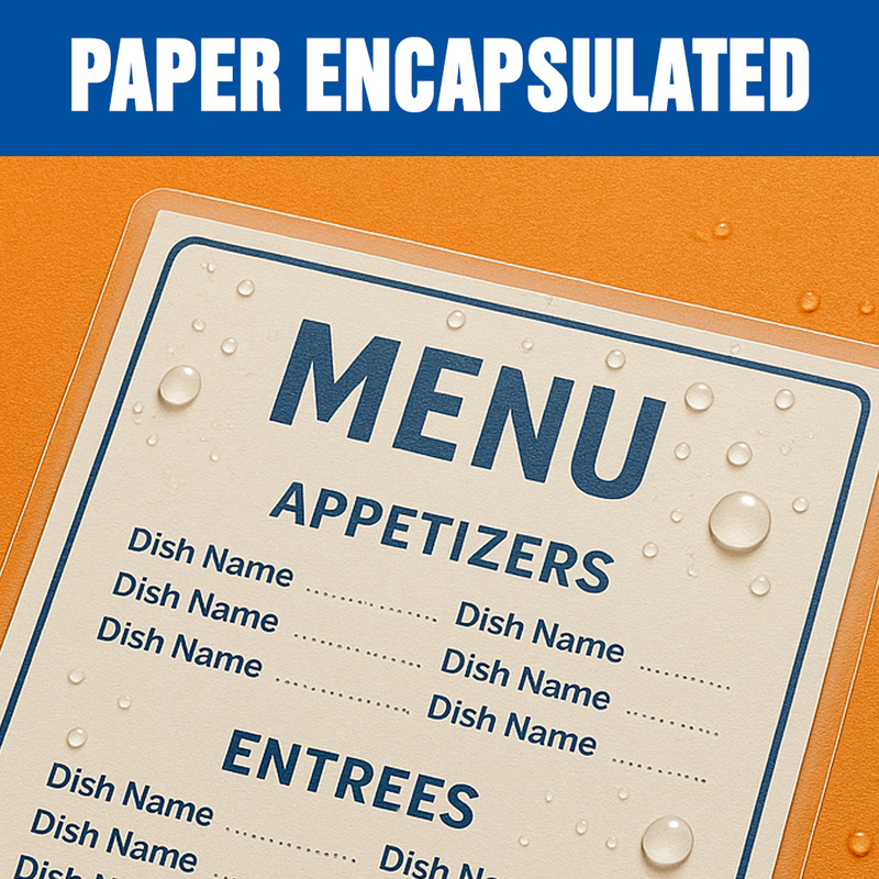 8.5 x 11 Menus – Encapsulated Waterproof Menus for Restaurants
